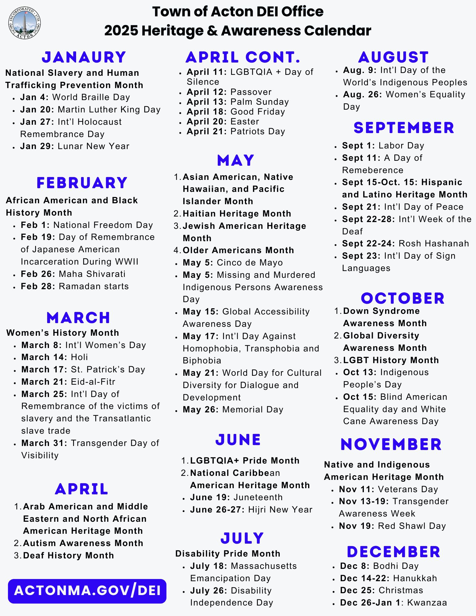 Diversity, Equity, and Inclusion | Acton, MA - Official Website