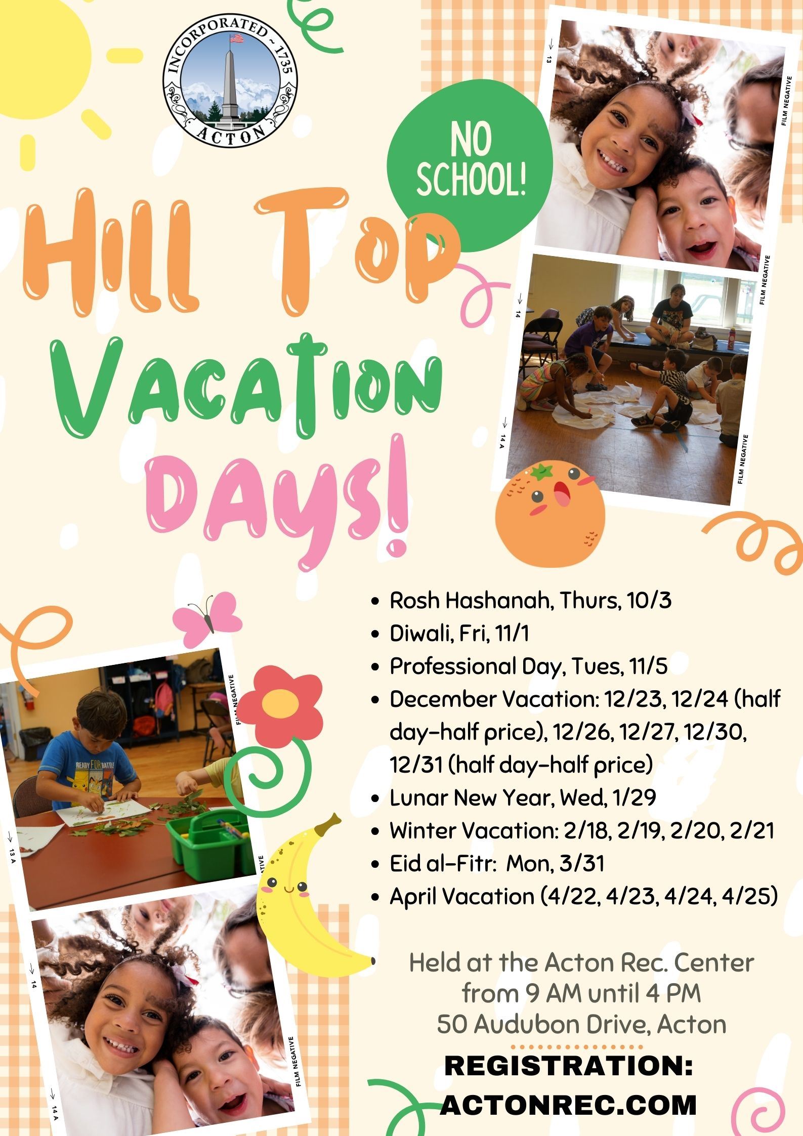 School Vacation Programs | Acton, MA - Official Website